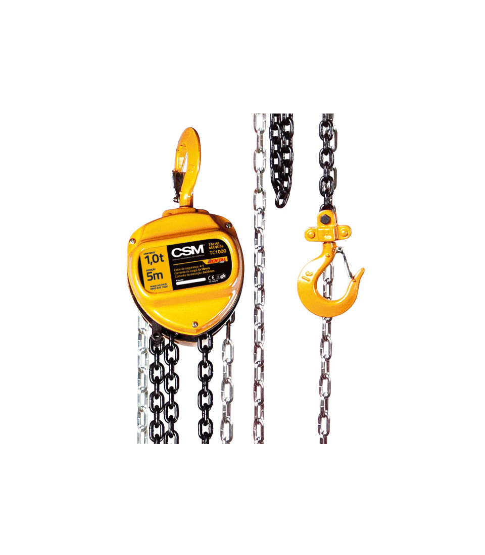 Talha Manual de Corrente 1 ton – Engeloc - Locações de Equipamentos